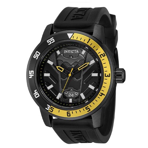 Invicta sat DC Comics Men 45mm Stainless Steel Black Black+Grey dial VH60 Quartz