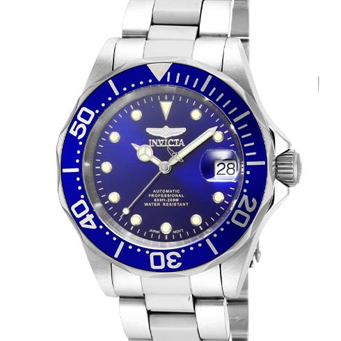 Invicta sat Pro Diver Men 40mm Stainless Steel Steel Blue dial NH35A Automatic 17040