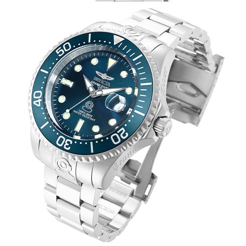 Invicta sat Pro Diver Men 47mm Stainless Steel Steel Blue dial NH35A Automatic