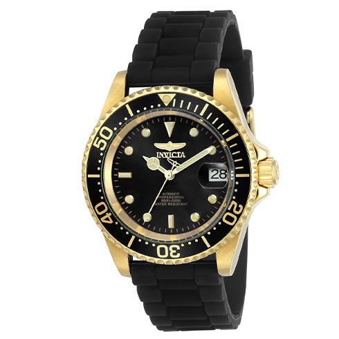 Invicta sat 23681 Pro Diver Men 40mm Stainless Steel Gold Black dial NH35A Automatic