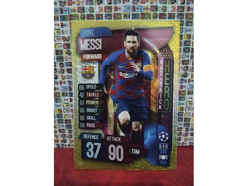 TOPPS Match Attax UCL 2019-20 MESSI Hat Trick Hero