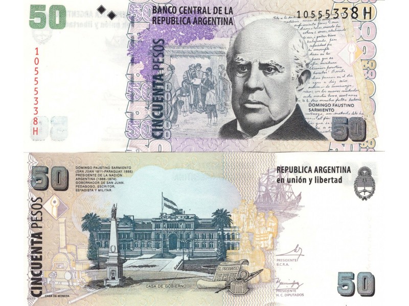 ARGENTINA 50 Pesos 2003 (2014) UNC, P-356