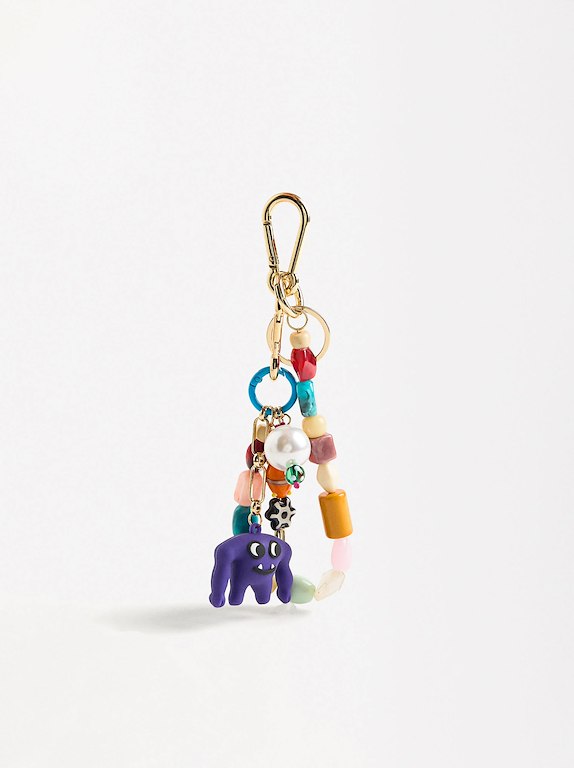 Multicolor keychain charm