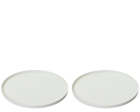 Dekordom novogodišnja dekoracija - deco plate iron set 2pcs 35cm 386509 - white - kmg ( 043341 )