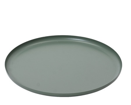 Dekordom novogodišnja dekoracija - deco plate iron round 42cm 389795 - green - kmg ( 043343 )