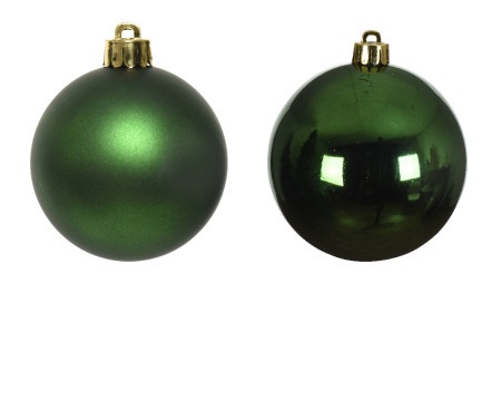 Dekordom novogodišnja dekoracija - hanging bauble set mix 6pcs 8cm 022157 - pine green - kmg ( 043297 )