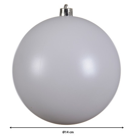 Dekordom novogodišnja dekoracija - hanging bauble 14cm 022274 - winter white - kmg ( 043304 )