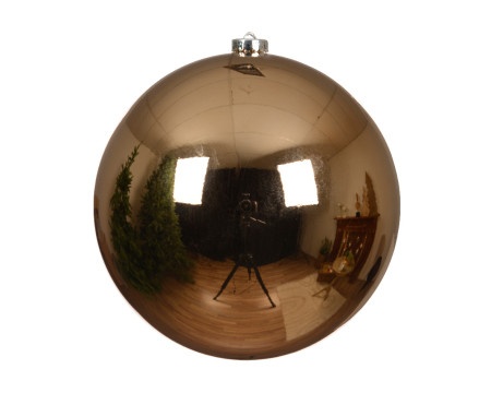 Dekordom novogodišnja dekoracija - hanging bauble 14cm 022303 - pecan brown - kmg ( 043306 )