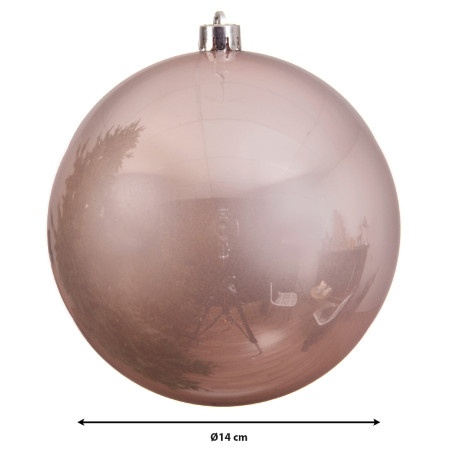 Dekordom novogodišnja dekoracija - hanging bauble 14cm 022319 - blush pink - kmg ( 043308 )