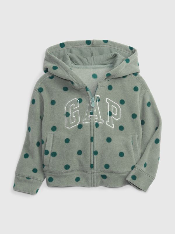 GAP CHILDREN'S FLEECE SWEATSHIRT POLKA DOT LOGO - GIRLS