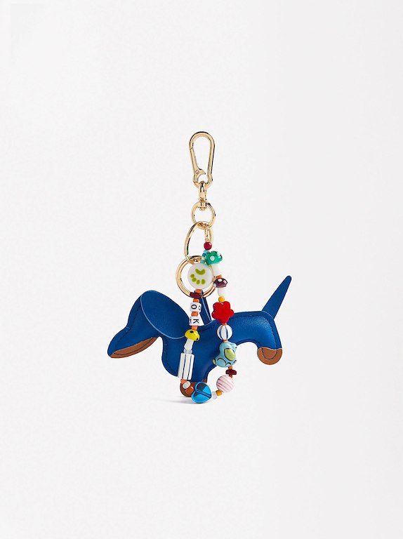 Dog keychain charm