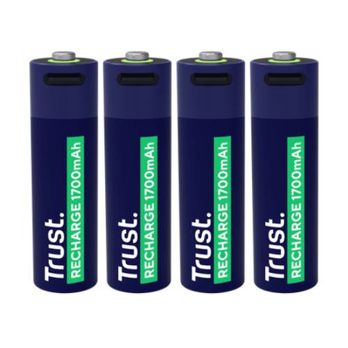 TRUST Rechargeable AA Blue USB-C Punjive baterije