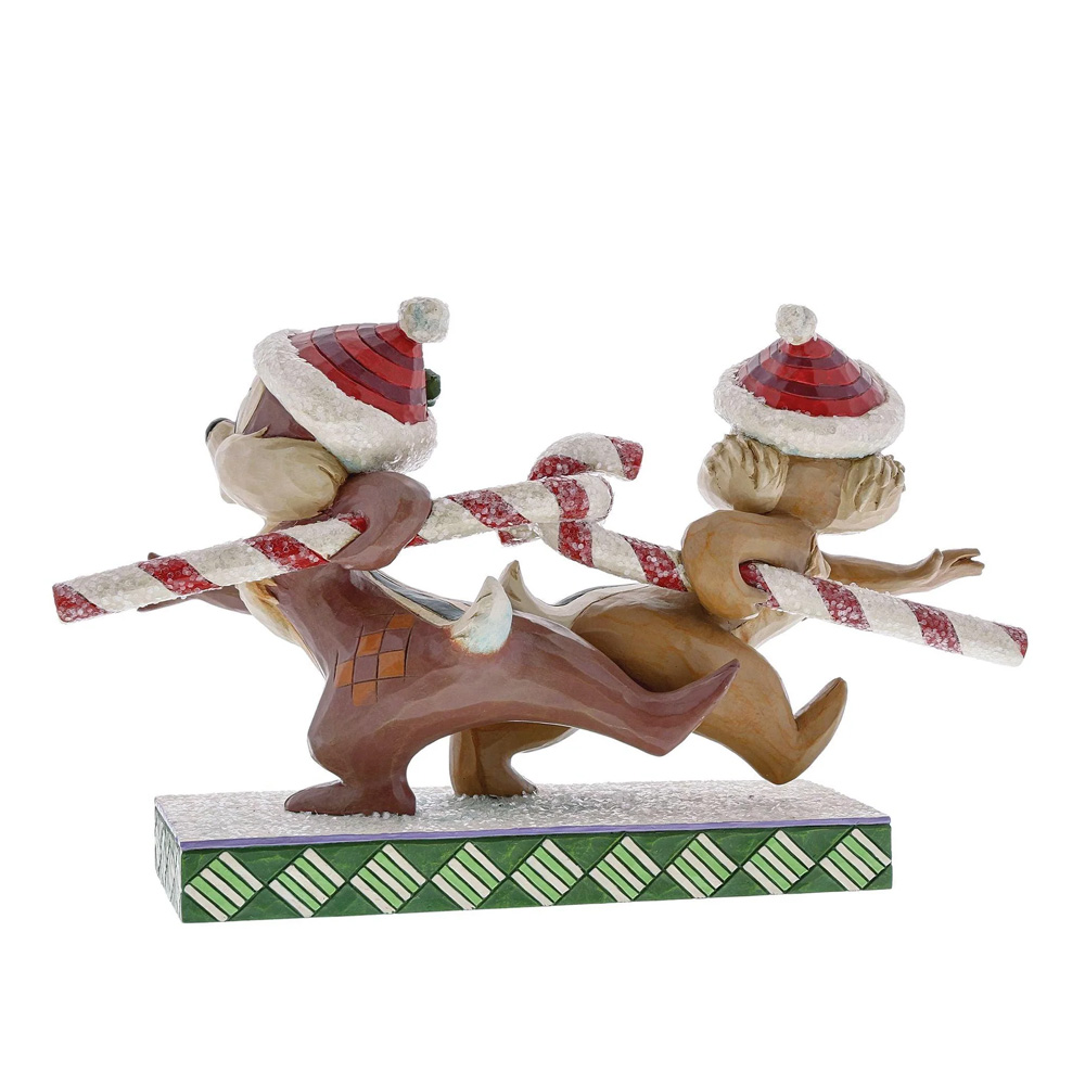 Chip 'n' Dale Candy Cane Christmas Figurine