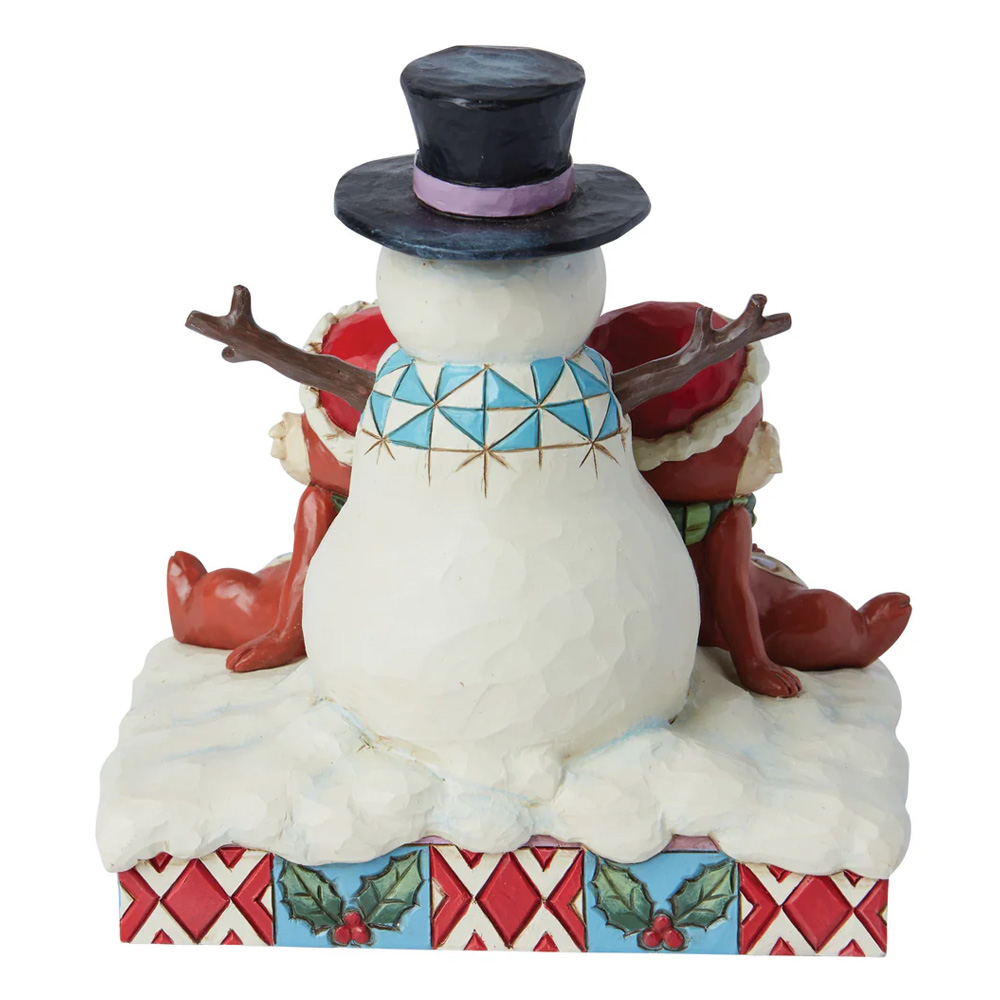 Chip n Dale Snowman Figurine