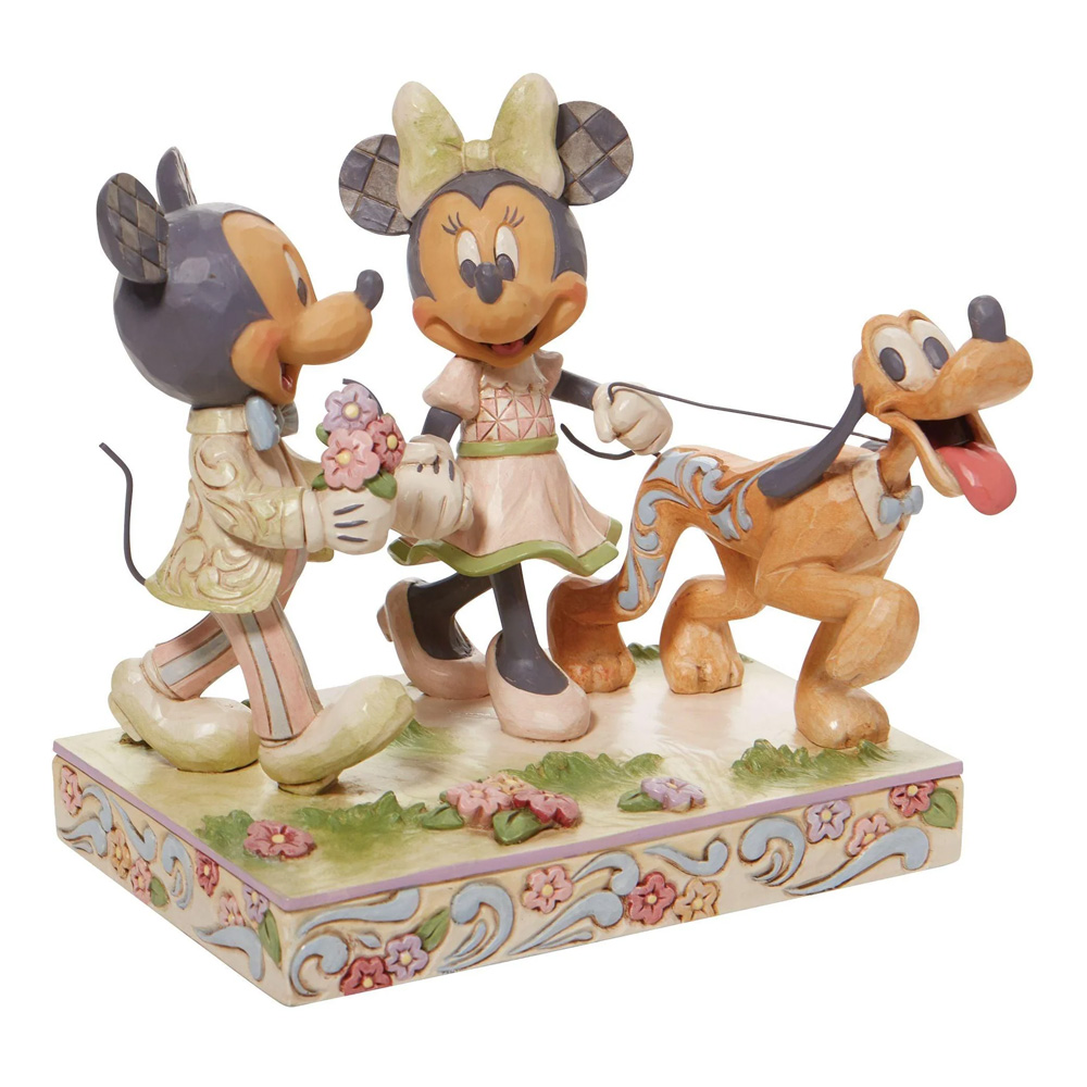 Spring Mickey, Minnie and Pluto Figurine