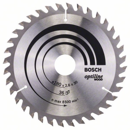 Bosch List kružne testere Optiline Wood 180 x 30/20 x 2,6 mm, 36 180 x 30/20 x 2,6 mm, 36 ( 2608640609 )