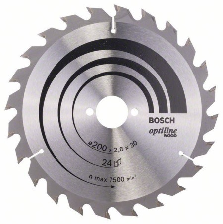 Bosch List kružne testere Optiline Wood 200 x 30 x 2,8 mm, 24 ( 2608640618 )