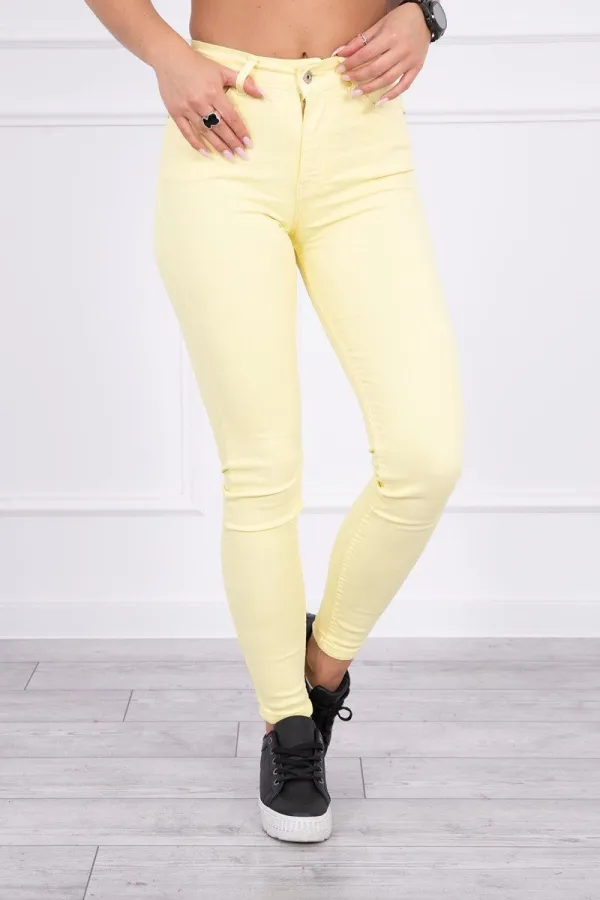 MARKA NIEZDEFINIOWANA DENIM JEANS YELLOW