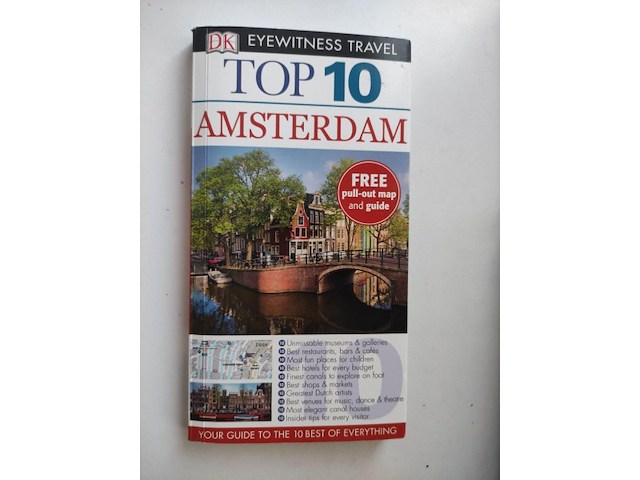 TOP 10 Amsterdam,DK Eyewitness Travel Guide,FREE MAP