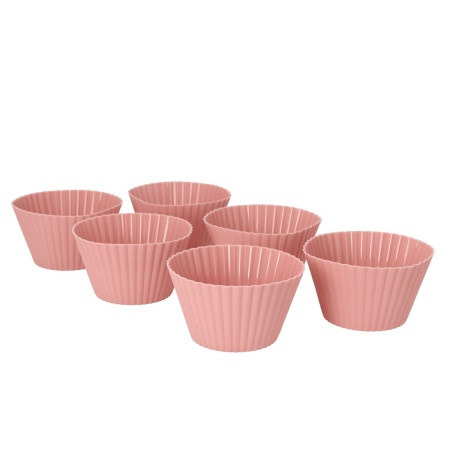 Dekordom modla za mafine easy bake 9x5cm 6kom - pink - hml ( 040468 )