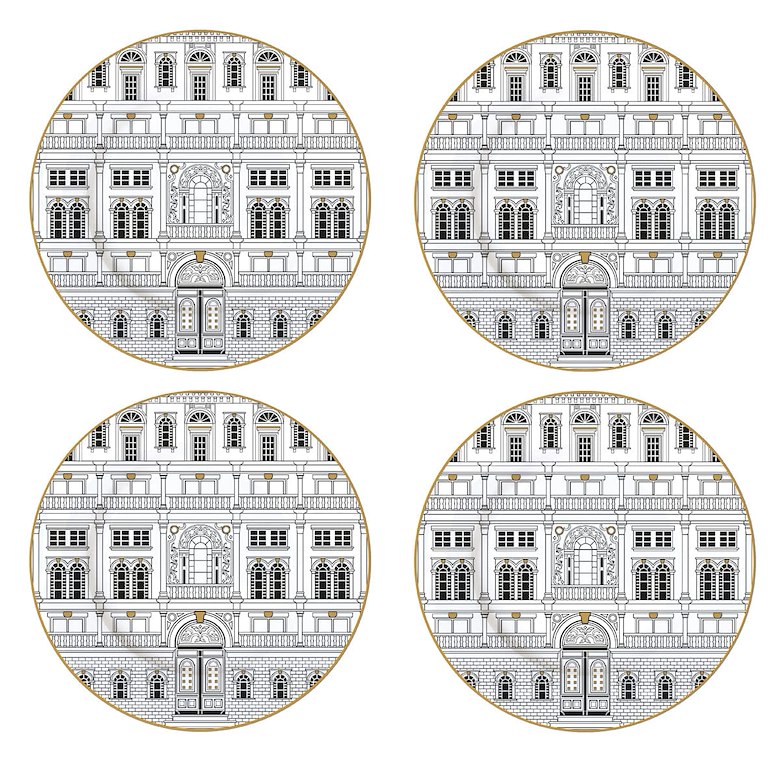 Pozzi Milano Palazzo Set of 4 Dessert Plates in Porcelain – Dezertni tanjir 4/1