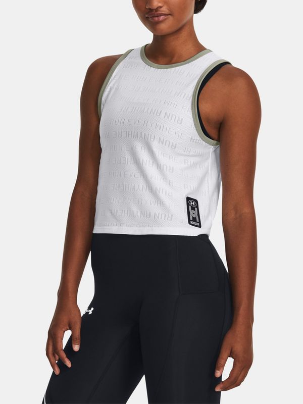 UNDER ARMOUR TANK TOP RUN ANYWHERE TANK-WHT - WOMEN