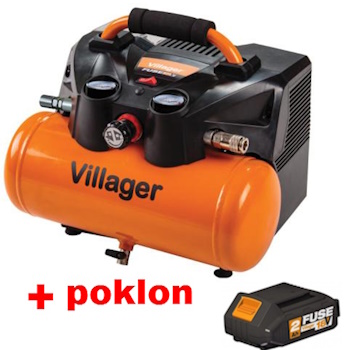 Villager Fuse akumulatorski kompresor VAT 0640 + POKLON baterija FUSE 18V 2.0Ah 056370