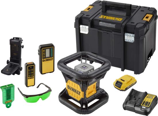 Rotacioni laser DeWalt + prijemnik + nosač (DCE079D1G)