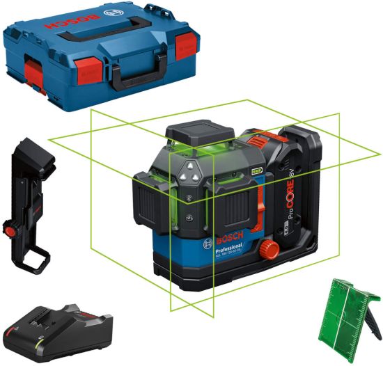 Bosch GLL 18V-120-33 CG; 1 x ProCORE 18V 4,0Ah; laserski nivelator zeleni zrak 3x360° 120m domet u L-Boxx koferu (0601065100)