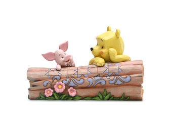 Truncated Conversation (Pooh and Piglet on a Log Figurine)