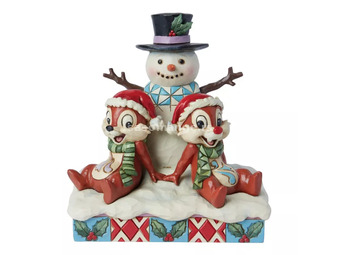 Chip n Dale Snowman Figurine