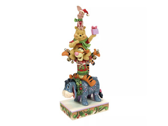 Christmas Winnie the Pooh Stacked Figurine