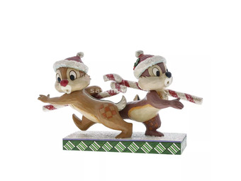 Chip 'n' Dale Candy Cane Christmas Figurine