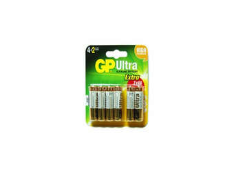 Baterija GP ultra alkalna LR06 AA 4+2