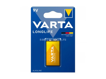 Baterija 9V VARTA LongLife 9V 6LR61 MN1604 Alkalna baterija Pakovanje 1kom