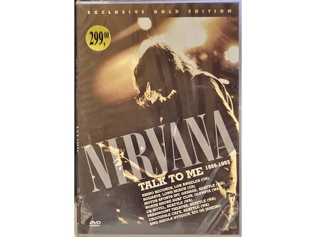 Nirvana – Talk To Me 1989-1993, DVD , NOVO!