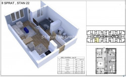 Adice-Lep Jednoiposoban stan 43 m2 u Pogodnom kraju-povrat PDV-065/385 8880