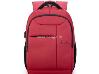 TOO Theft-proof / USB portos backpack 15.6" red