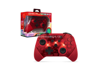 HYPERKIN Armor3 NuChamp Wireless Controller transparent LED red SWITCH