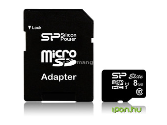 SILICON POWER Elite 8GB MicroSDHC 10 MB/s SP008GBSTHBU1V10SP