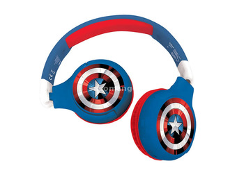 LEXIBOOK Avengers Collapsible 2 az 1-ben headphone piros/kék