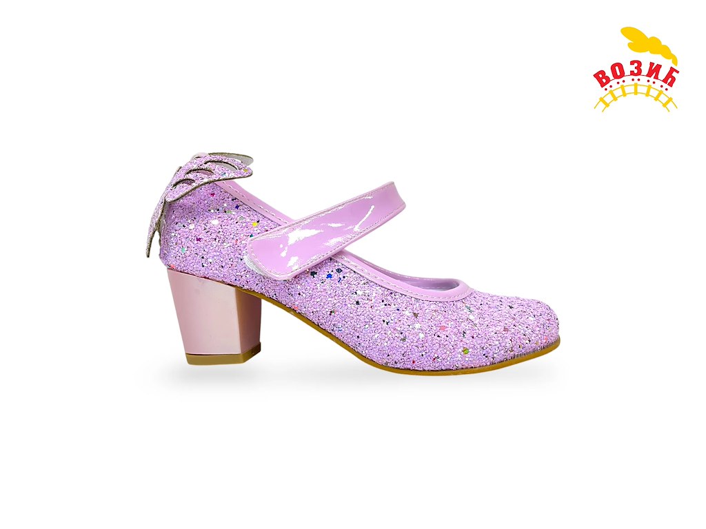 SF lila light sparkles butterfly heels