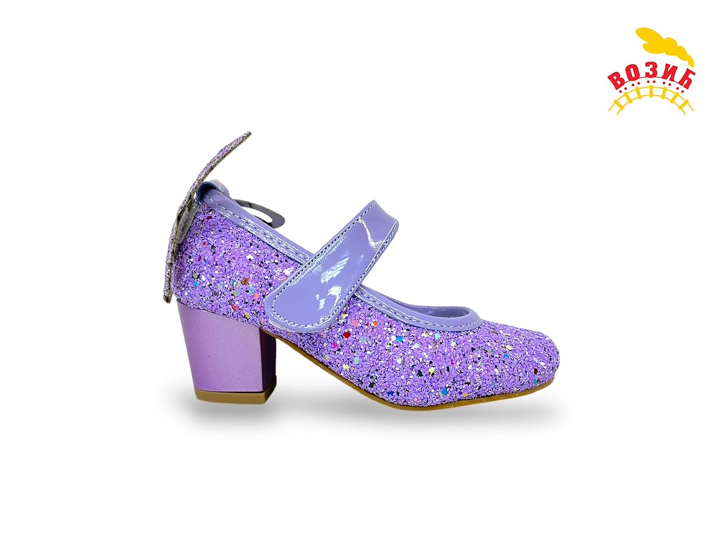 SF lila sparkles butterfly heels