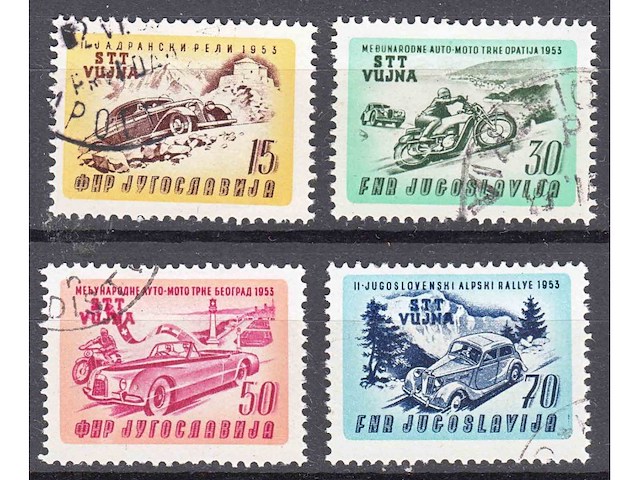 Jugoslavija Trst Zona B (VUJA) 1953 auto-moto sport