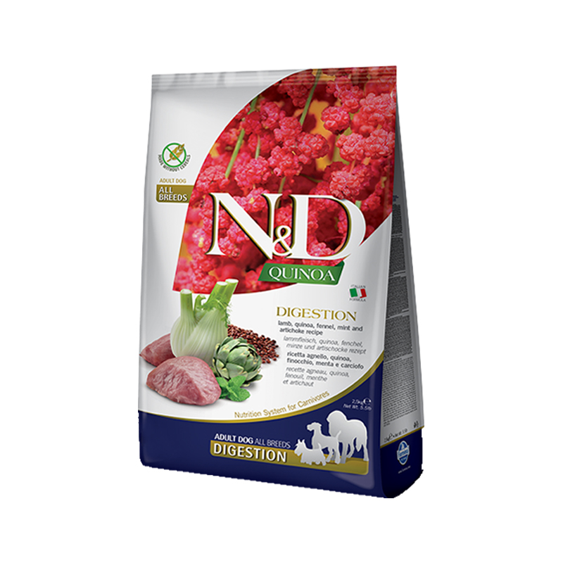 ND dog quinoa jagnjetina digestion medium/maxi 2,5kg