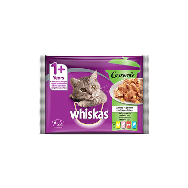 Whiskas casserole mešani izbor 4x85g