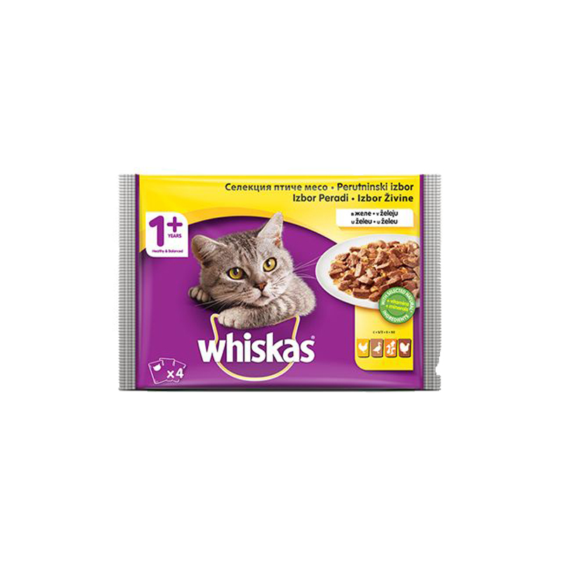 Whiskas živina 4x100g