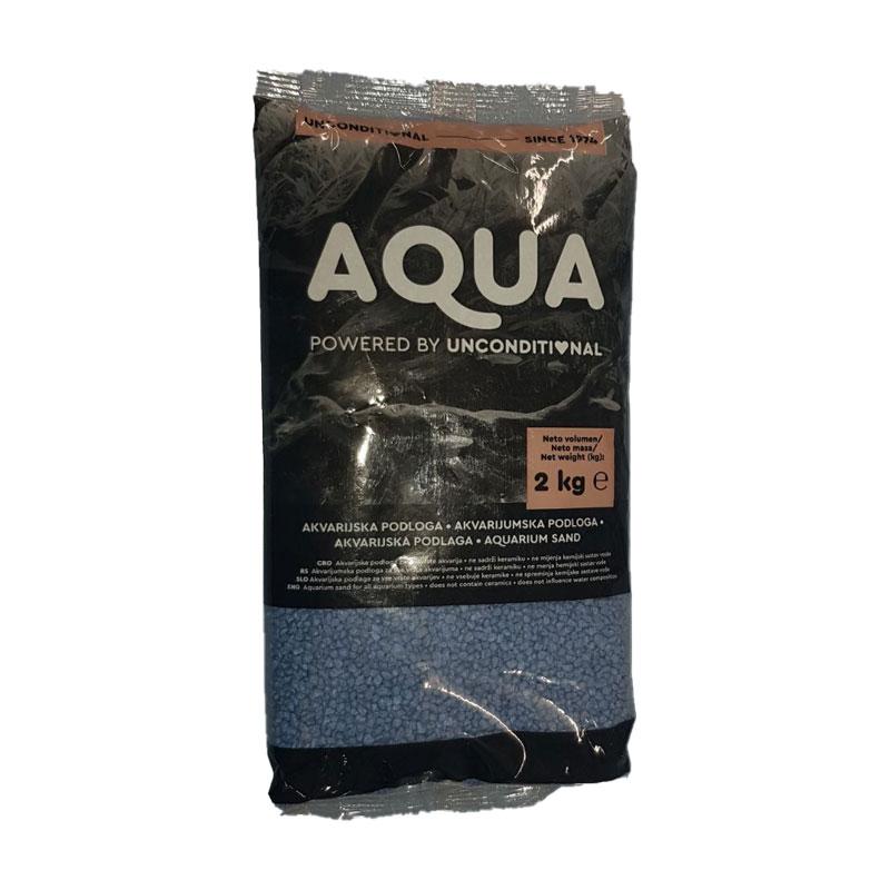 Aqua šljunak kvarcni azurno plavi 2-3mm 2kg