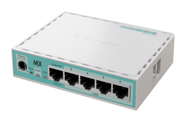 LAN MikroTik E50UG hEX ruter sa 5 x Gigabit LAN WAN portova 101001000Mb