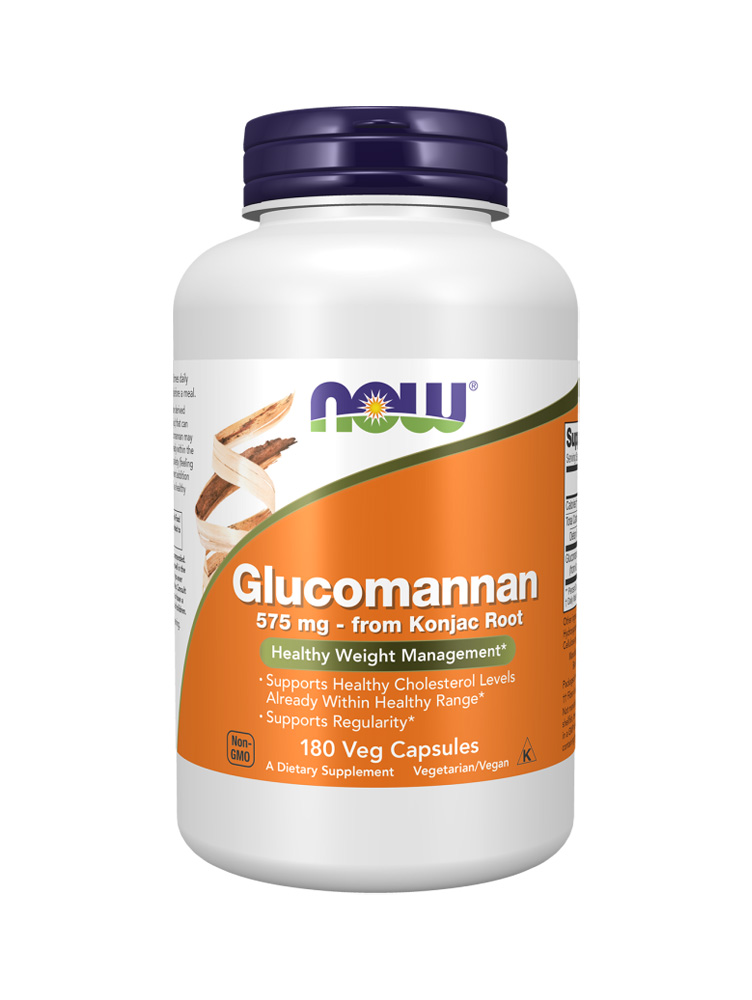 Glucomannan 575 mg, Now Foods, 180 veg kapsula